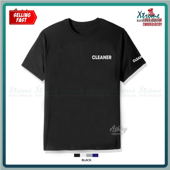 T Shirt Round Neck Sulam Cleaner Uniform Maid Office Event Function ...