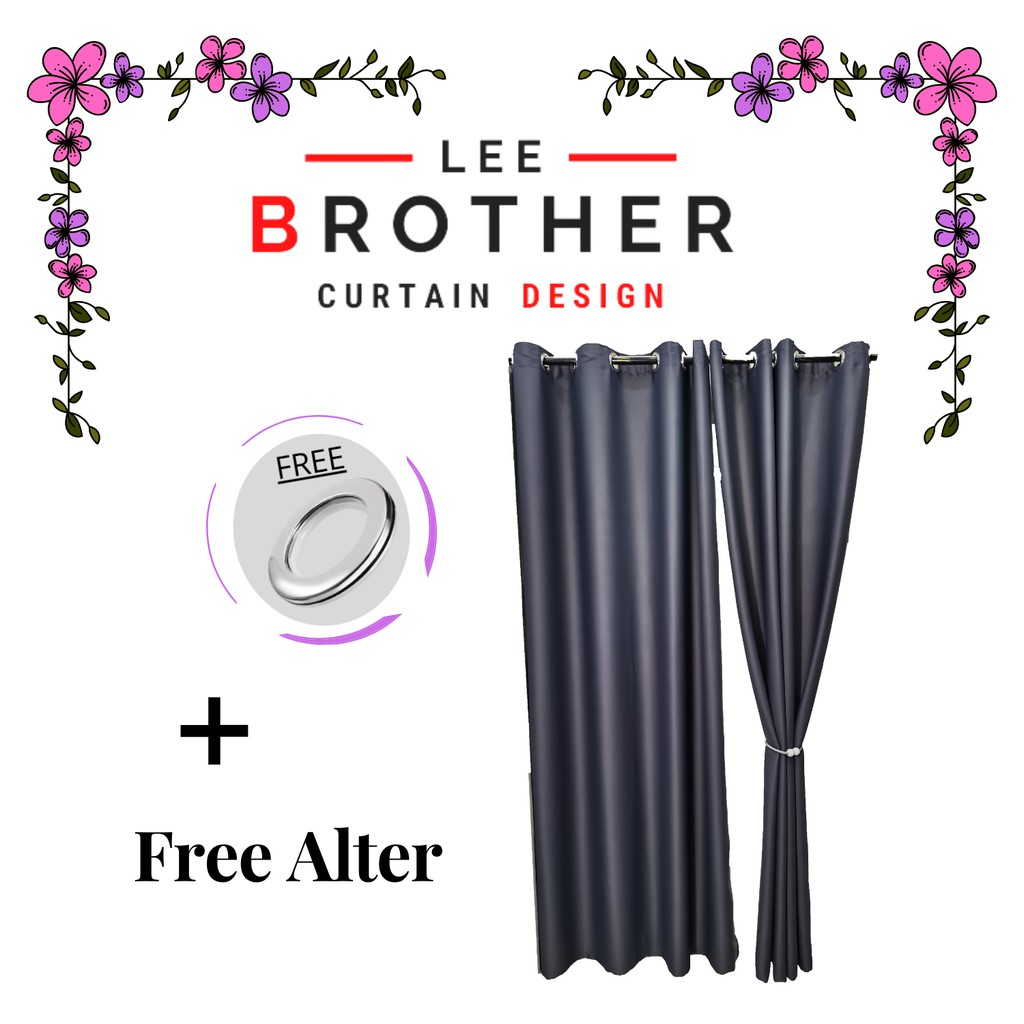 B22 Ready Made Curtain!! 90%Blackout Siap Jahit Langsir(Free Ring ...