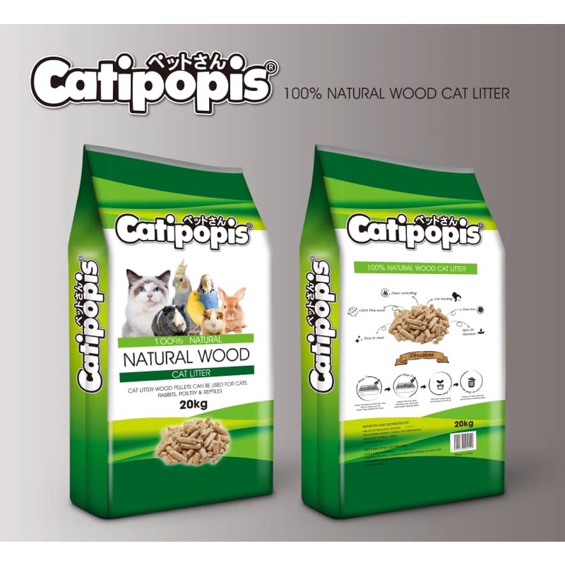 Catipopis® Natural Wood Cat Litter 20kg | Shopee Malaysia