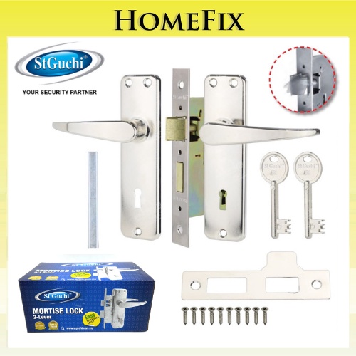 ST.GUCHI Mortise Lock H-3003-01 Mortice Grill Door 2 Lever Handle Lock ...