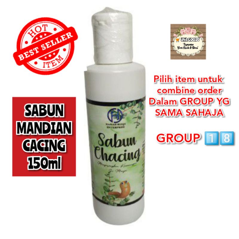 Sabun Mandian Cacing 150ml Tiada bahan kimia/anak demam/cirit birit ...