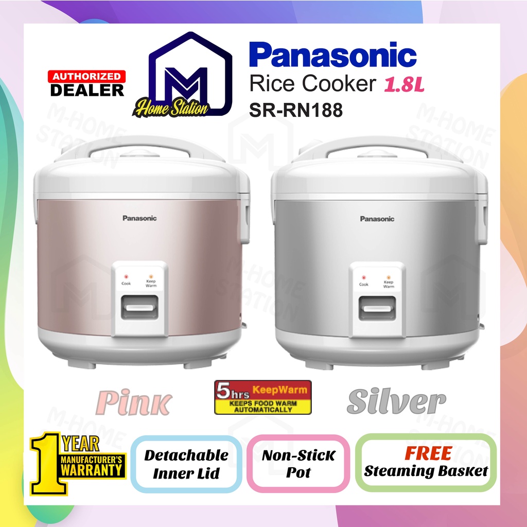 Panasonic 1.8L Jar Rice Cooker Non-Stick Inner Pot Steam Tray SR-RN188 ...