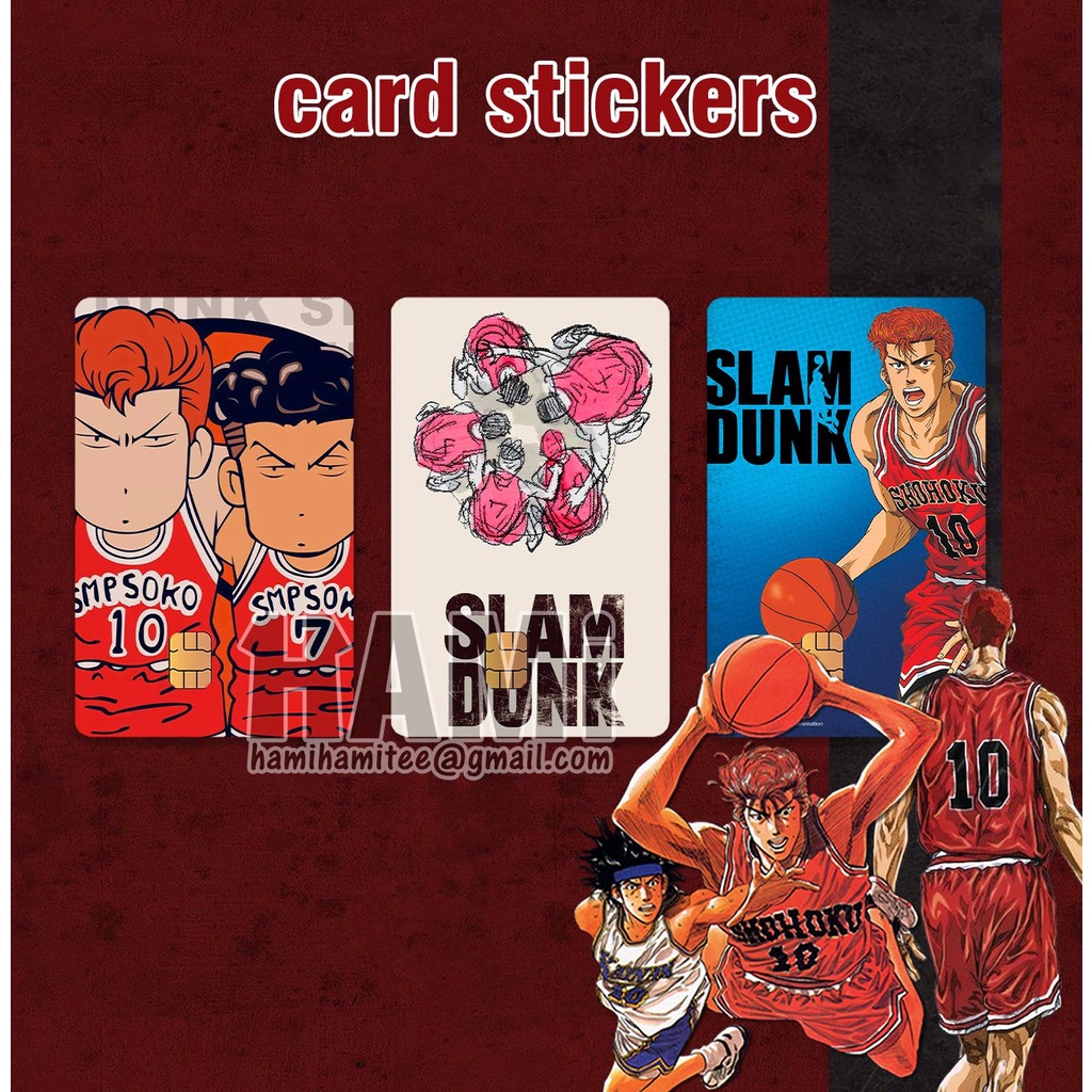 SLAM DUNK CARD STICKER - SLAM DUNK KAD STICKER - SHOHOKU CARD STICKER ...