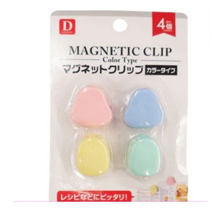 4 Pcs Colorful Daiso Magnetic Type Clip Food Sealer 4P Pastel Color ...