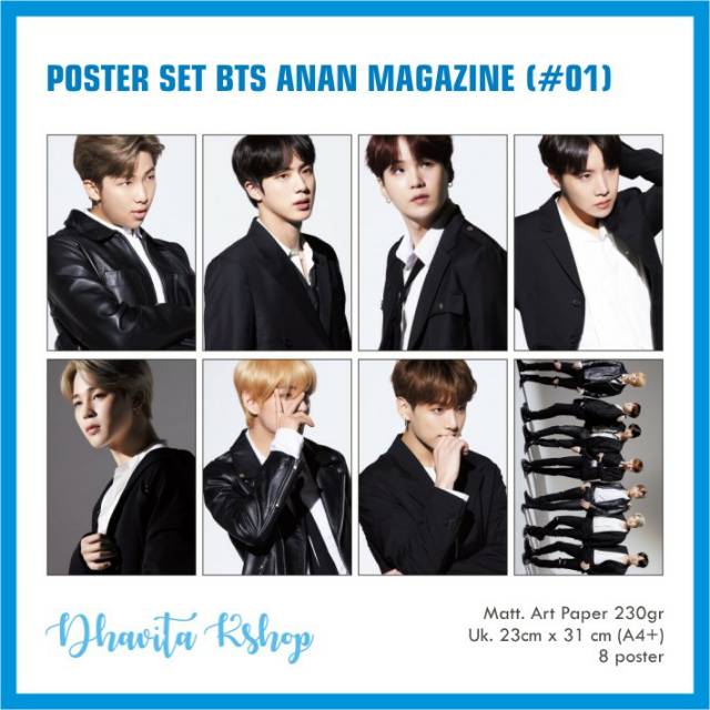 Poster SET KPOP BTS ANAN MAGAZINE | Shopee Malaysia