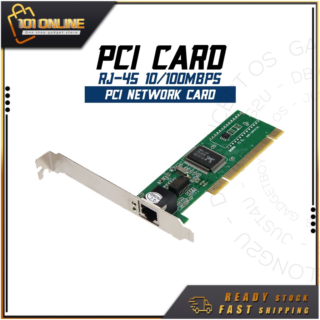 10/100 MBPS NIC RJ45 RTL8139D LAN NETWORK PCI CARD ADAPTER FOR COMPUTER ...