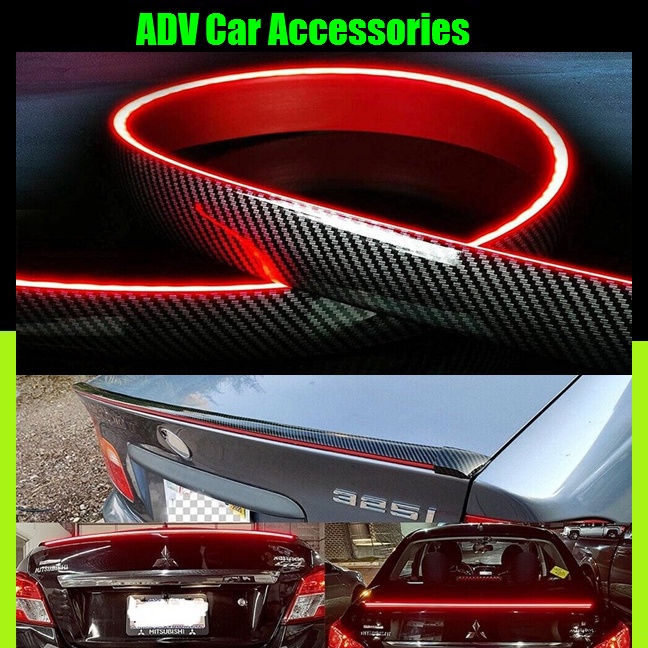 Universal LED Car Wing Tail Brake Light Strip Rear Spoiler Lip Tail ...