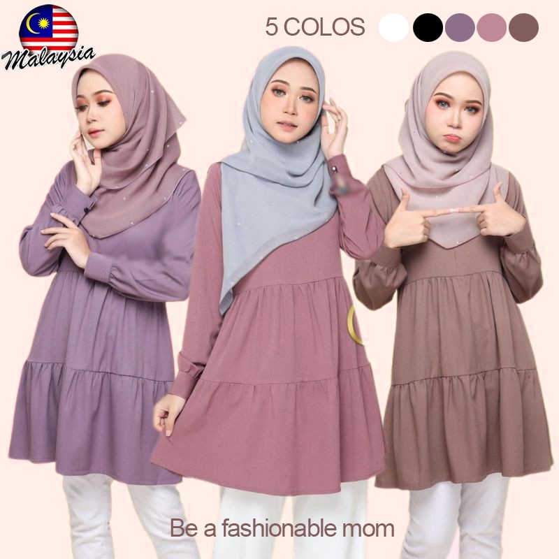 Maternity Muslimah Labuh Ropol Plussize Blouse Menyusu Mengandung ...