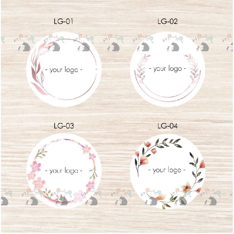 4cm / 5cm / 6cm【Glossy】Customized Logo Sticker / frame design/ Logo ...