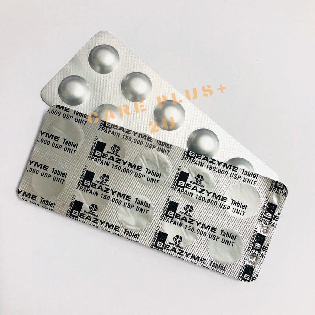 [Anti-Inflammatory] BEAZYME PAPAIN TAB (10's/strip) | Shopee Malaysia
