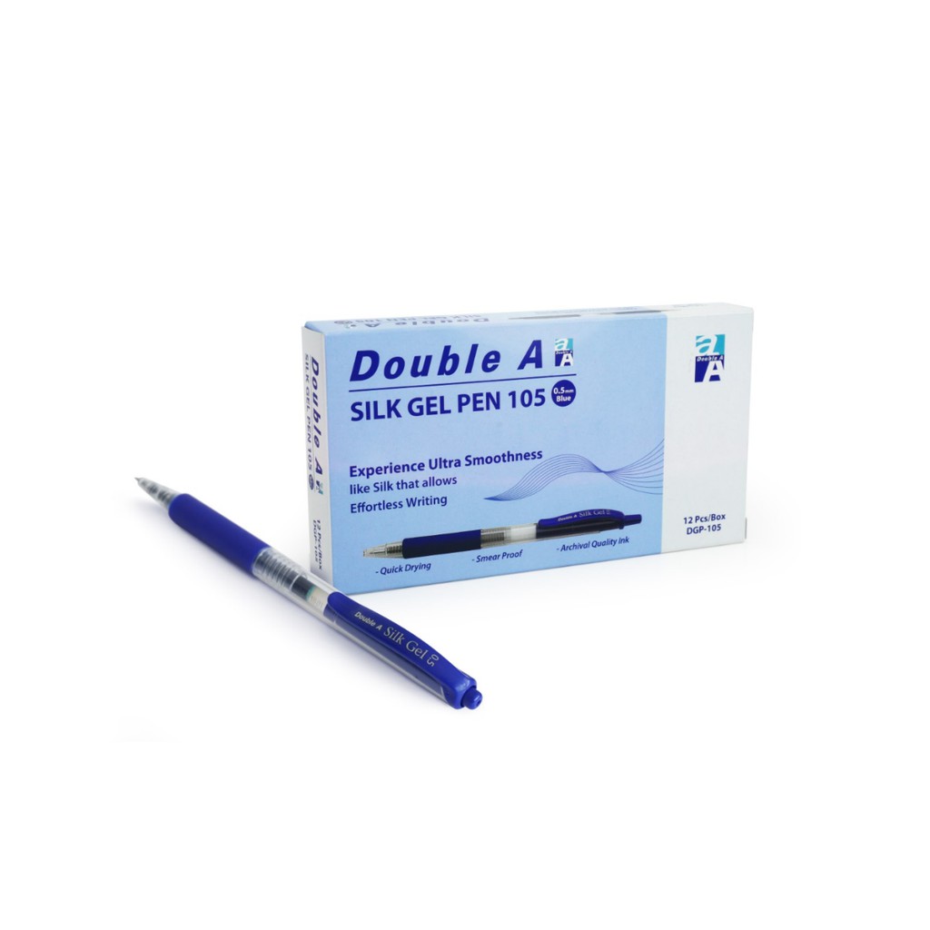 Double A Silk Gel Pen (0.5mm x 12 Pcs Per Box/Color) | Shopee Malaysia