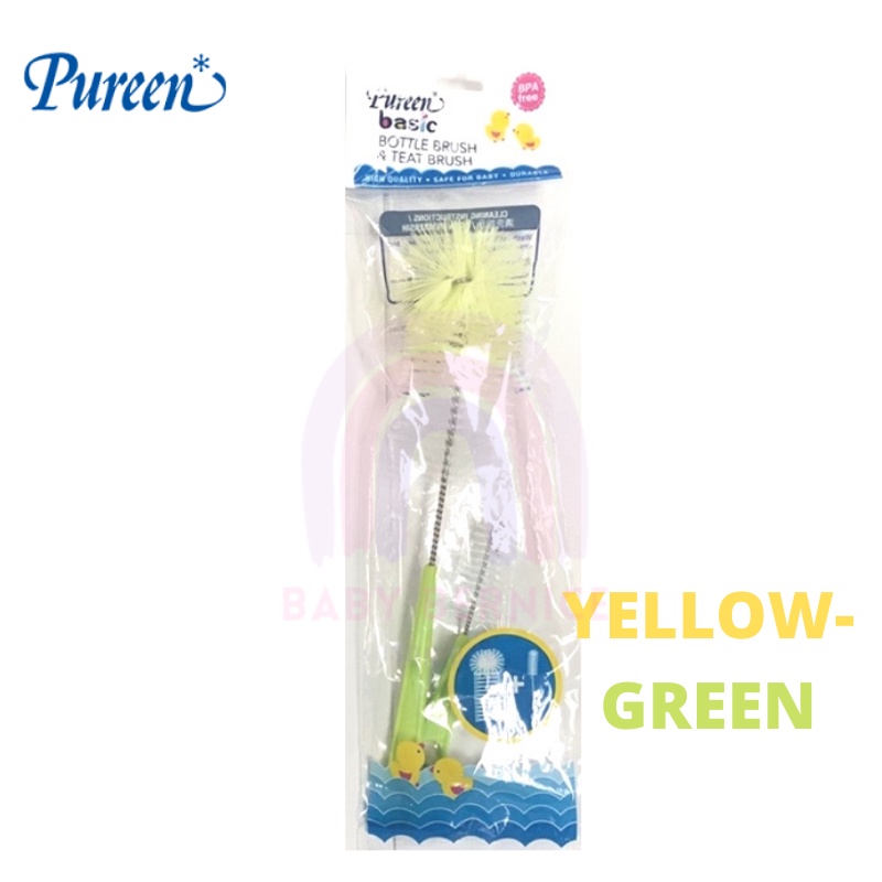 PUREEN *BASIC BRUSH* Bottle Brush With Teat Brush / Berus Botol Susu ...