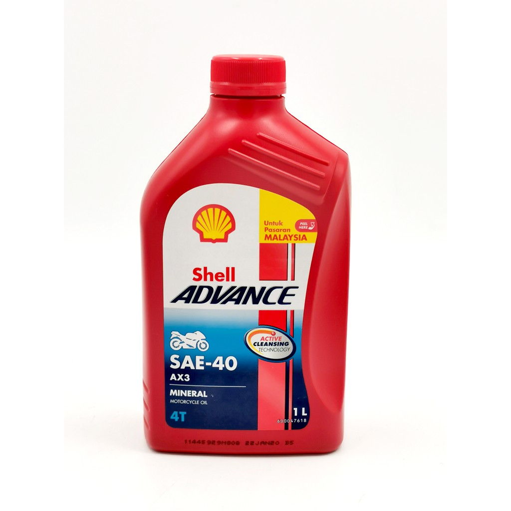 4T SHELL ADVANCE AX3 SAE40 100% ORIGINAL | Shopee Malaysia