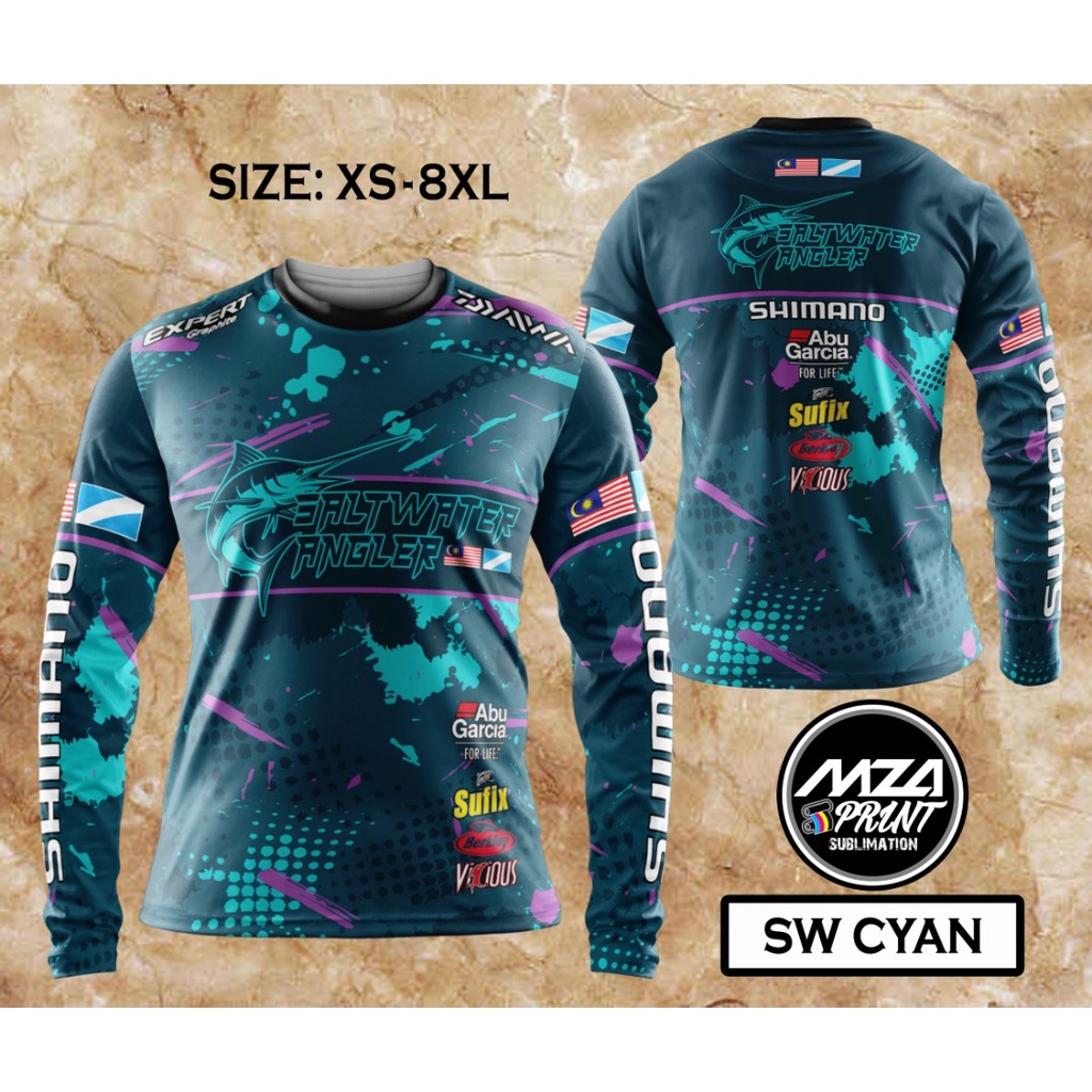 Baju Pancing Salt Water Angler Edition Fishing Jersey Sublimation ...