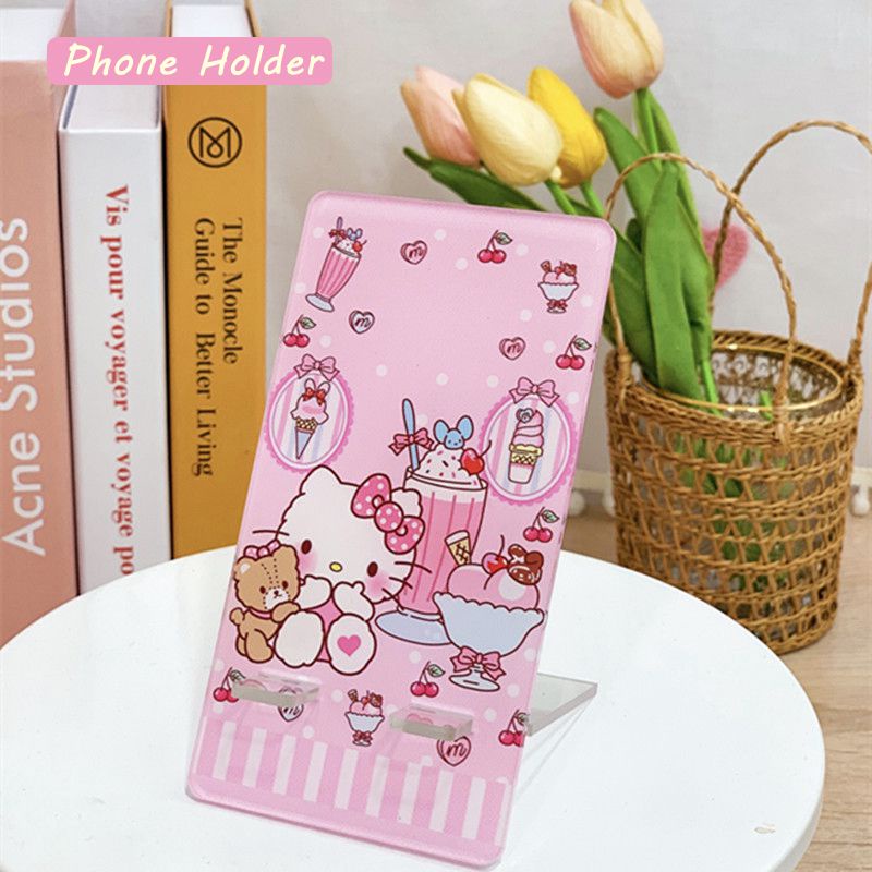 Cartoon Acrylic Phone Stand Cute Girl Heart Hellokitty Mobile Phone ...