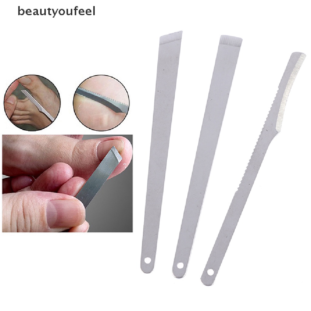 [Beautyoufeel] 3Pc Manicure Pedicure Tools Toe Nail Knife Shaver Nail ...