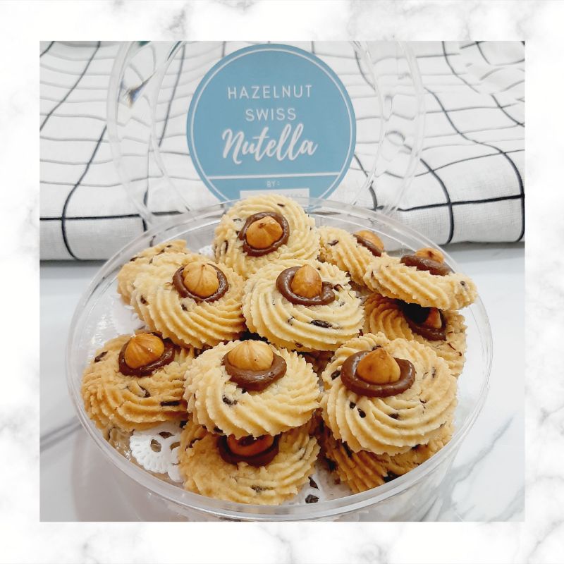 PREMIUM Swiss Hazelnut Nutella Cookies Kuih Raya | Shopee Malaysia