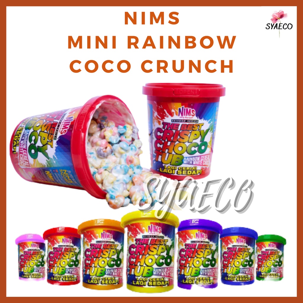 NIMS CRISPY CHOCO TUB RAINBOW SERIES WHITE CHOCOLATE | Shopee Malaysia