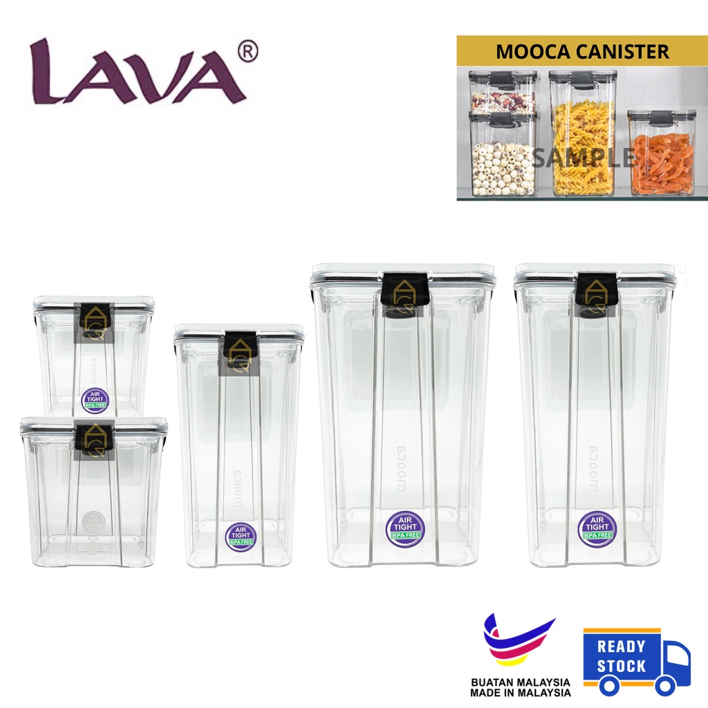GHD | LAVA Mooca Canister Air Tight & Stackable BPA-Free Plastic Food ...