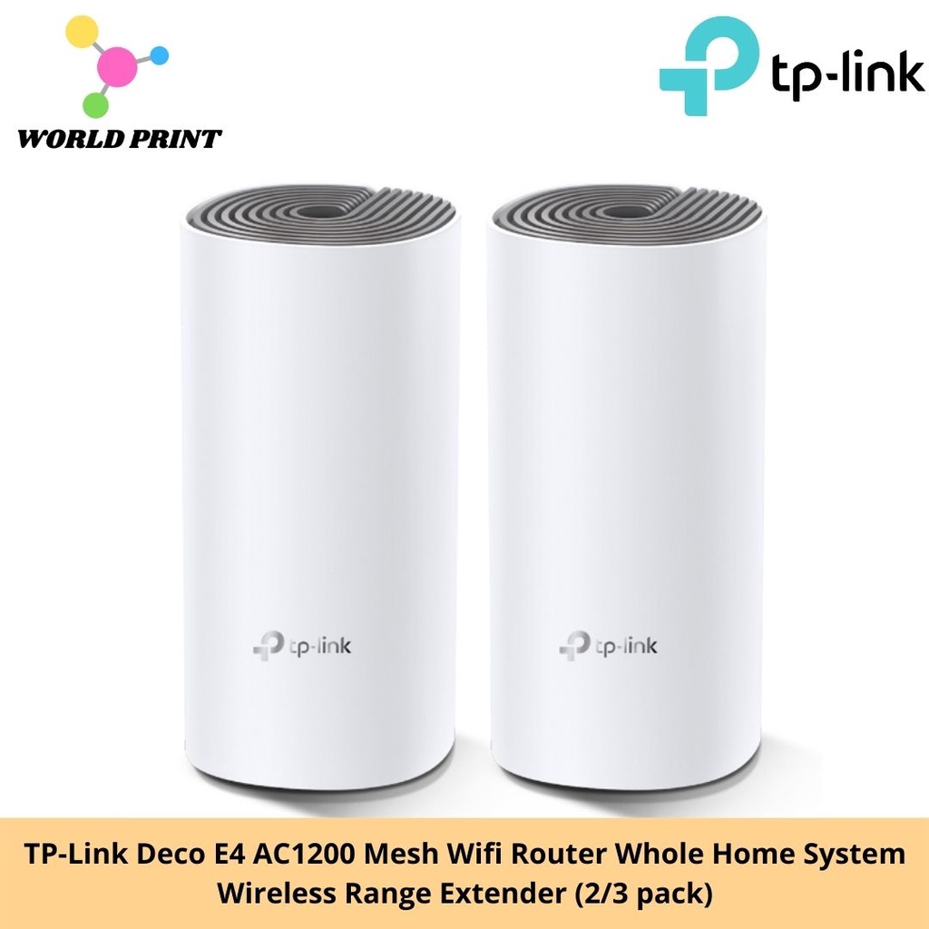 TP-Link Deco E4 AC1200 Whole Home Mesh Wi-Fi System (2/3 pack) | Shopee ...