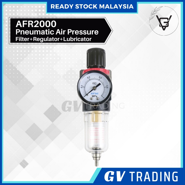 READY STOCK AFR2000 Air Filter Regulator 1/4" Pneumatic Air Drier ...