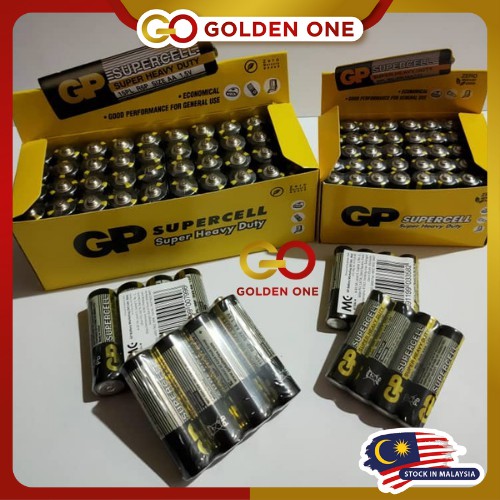 【1PACK=4PCS ! ! !】GP SUPERCELL Super Heavy Duty AA Bateri / AAA Battery ...