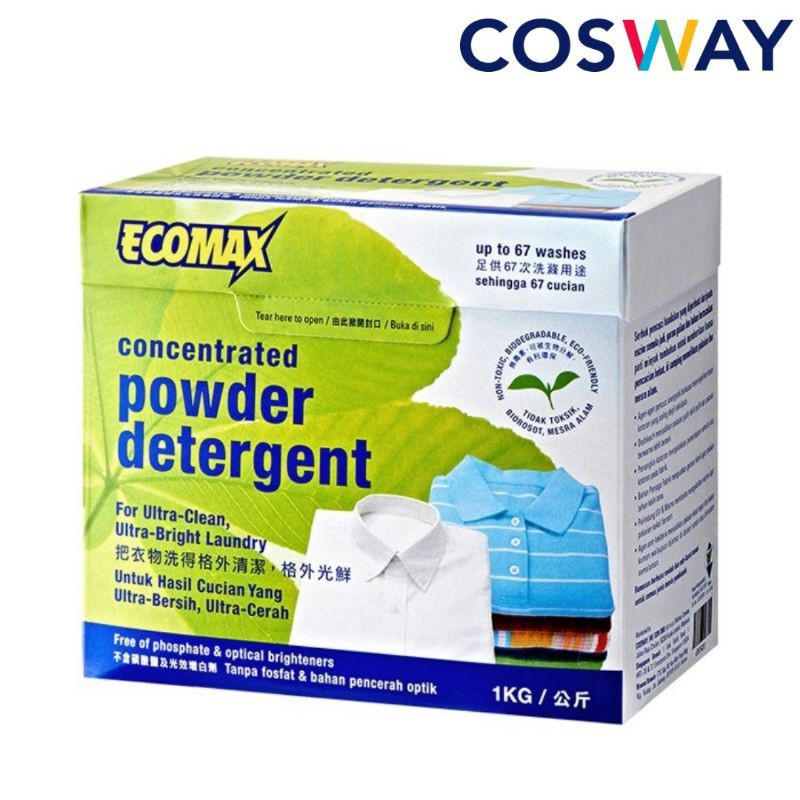 Cosway Ecomax Concentrated Powder Detergent 1kg | Shopee Malaysia