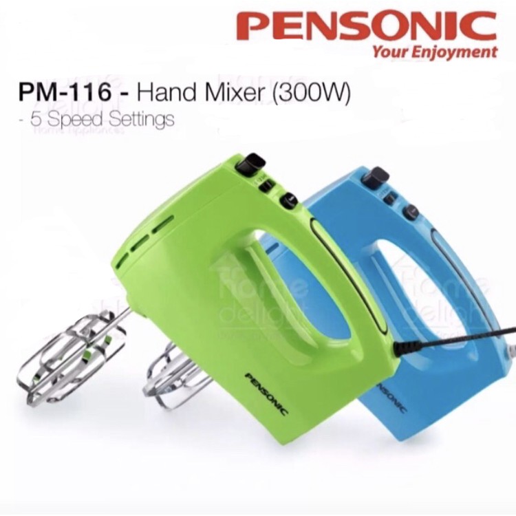 Pensonic Cornell Hand Mixer PM-116 (G/B) 300W | Blender Pemutar Kek ...