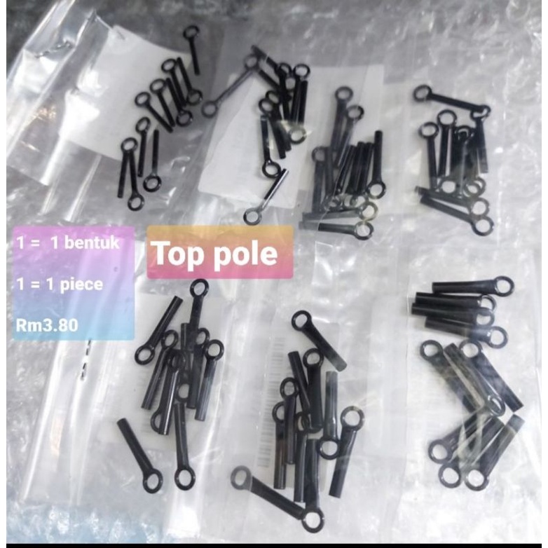 ROD UDANG / PUYU POLE TOP TIP PART BMOT GUIDE. 1= 1piece = satu bentuk ...