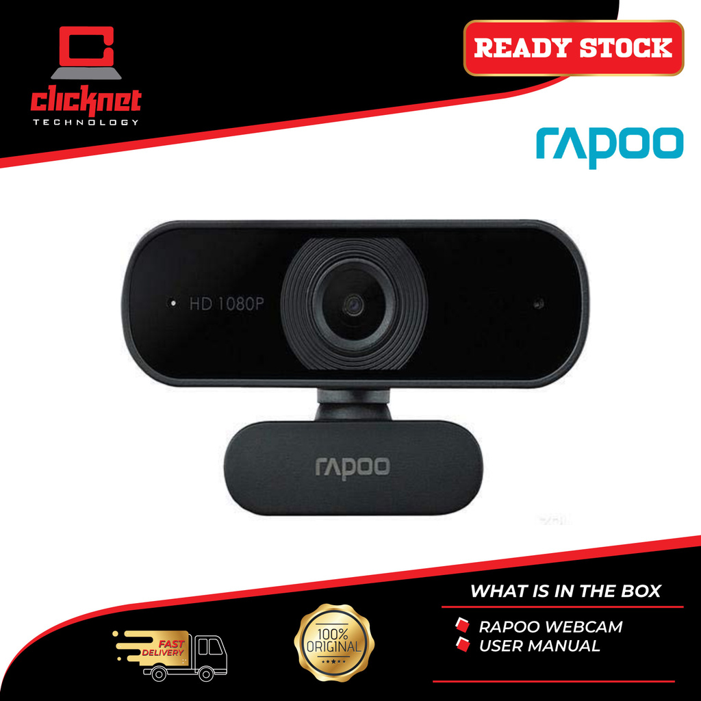 RAPOO C260 (FULL HD 1080P USB WEBCAM WITH BUILT IN MICROPHONE) | Shopee ...