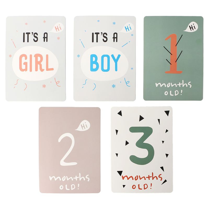 king 20 Pcs/Set Month Card Baby Photography Photo Cards Monthly Newborn ...