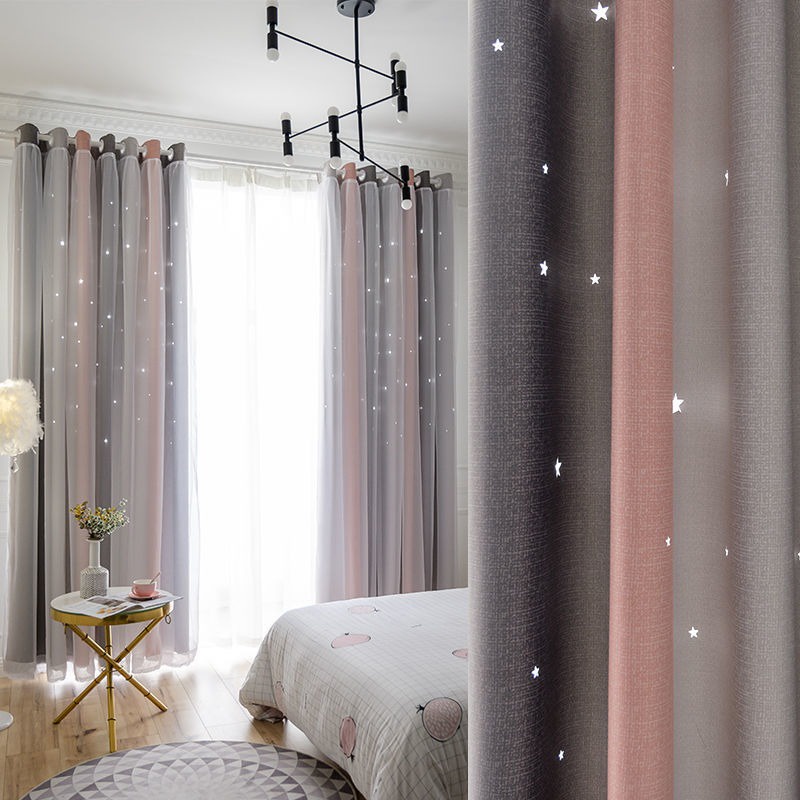 100*200cm Langsir Kecerunan Bintang Berlubang Langsir Ruang Tamu ...