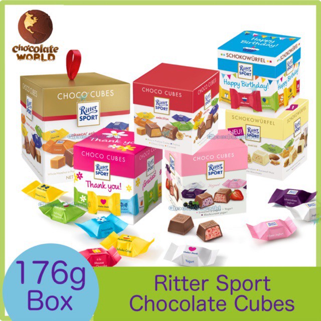 Ritter Sport Choco Cubes Box Variety 176g (Made in Germany) | Shopee ...