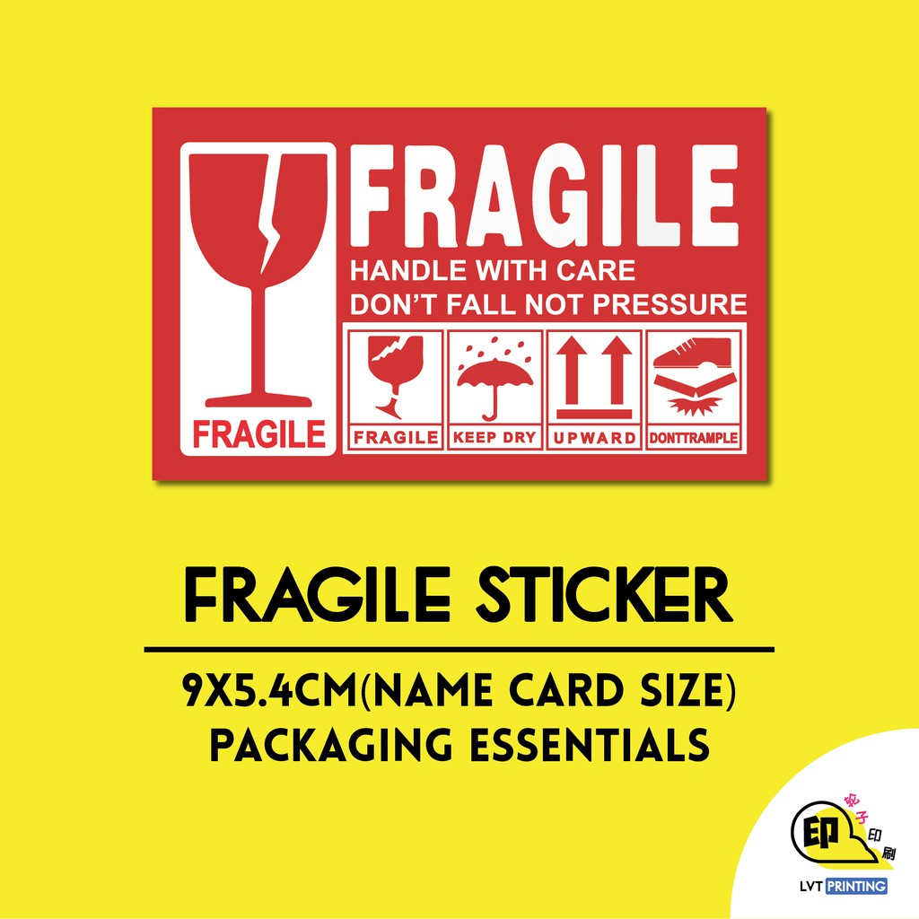Fragile Sticker Postage Shipping Label Ecommerce Parcel Safety Assure ...