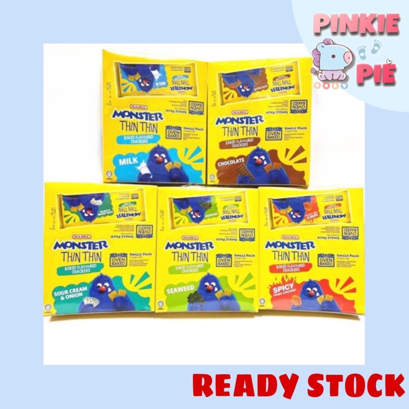 Mamee Monster Thin Thin Baked Flavoured Crackers biscuit | Shopee Malaysia