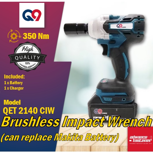 Q9 QNINE QET 2140 CIW Cordless Impact Wrench | Shopee Malaysia