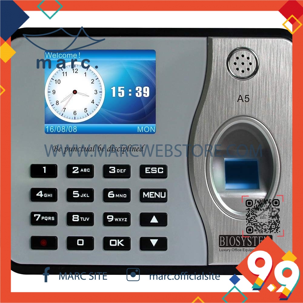 BIOSYSTEM COLOUR SCREEN SELF-SERVICE FINGERPRINT TIME ATTENDANCE SYSTEM A6 | Shopee Malaysia