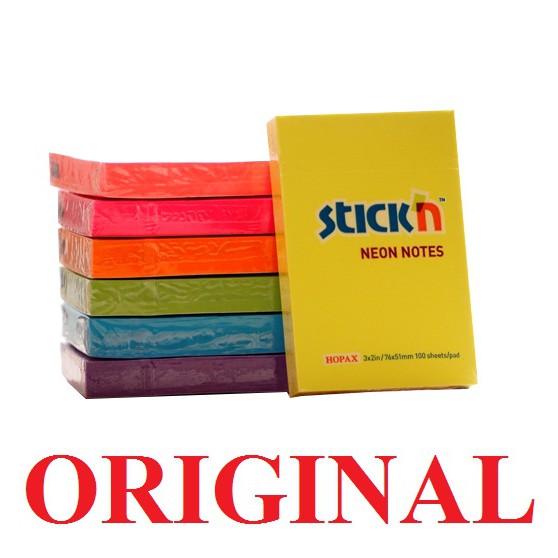 STICK 'N NEON NOTES 3X2 IN / 76X51 MM 100 SHEETS / PAD | Shopee Malaysia