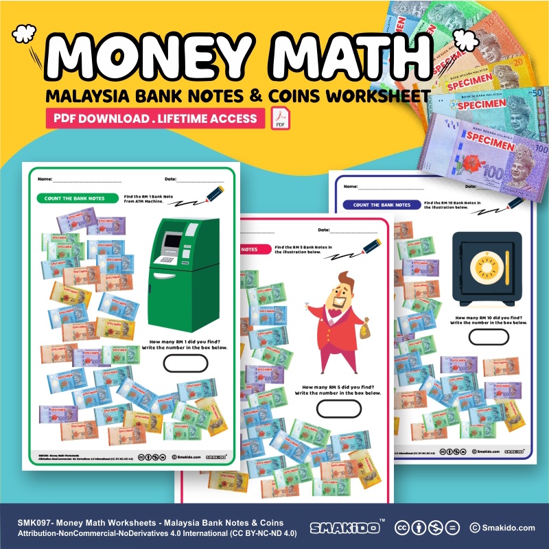 [ Soft Copy/ PDF ] Printable Money Math Worksheets | Learn Malaysia ...