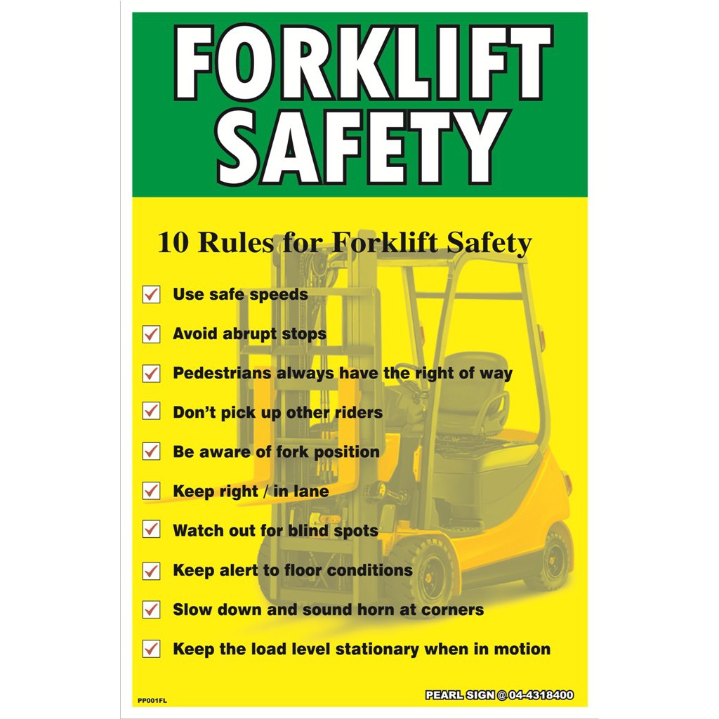 JKKP/DOSH 'POSTER FORKLIFT SAFETY "(400X600MM)C/W WOODEN FRAME 1PCS/PKT ...