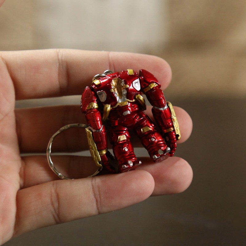 1 PC Creative 4cm Iron Man Keychain Ironman Mini PVC Action Figures ...