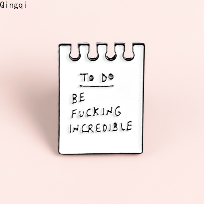To Do List Enamel Pin Be Incredible Inspirational Message Minimalist ...