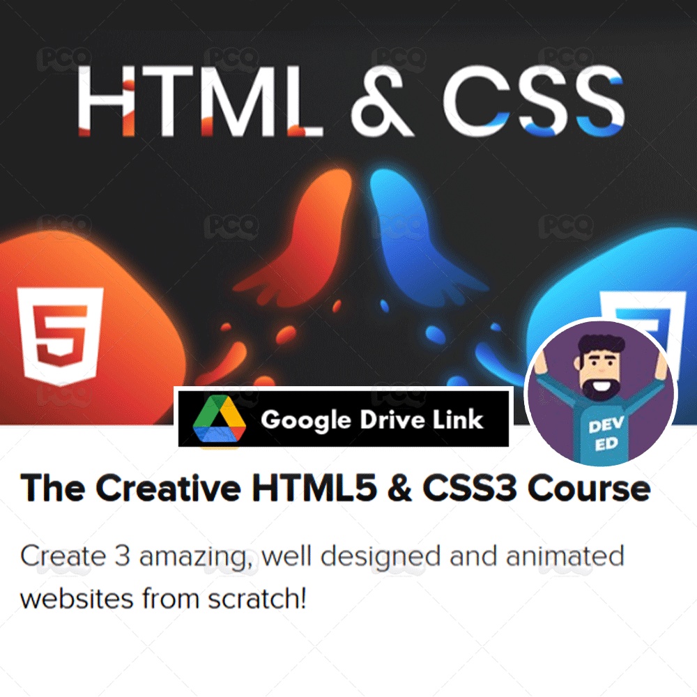 Developedbyed Course The Creative Html5 And Css3 Course Learn Html Html Course Learn Css 