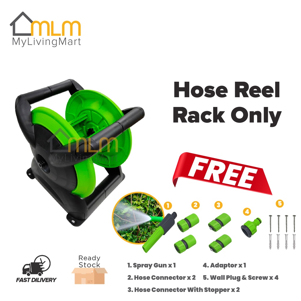 VIP Stackable Garden Hose Reel Set 20Meter 15Meter with wall mounting ...