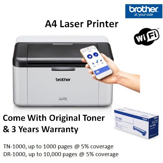 Brother HL-1210w Wireless Monochrome Laser Printer (Similar LBP6030w ...