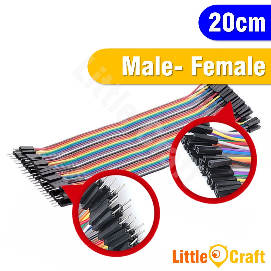 Arduino Dupont Jumper Wire 40 Way 2.54mm 10cm 20cm 30cm Male to Male ...
