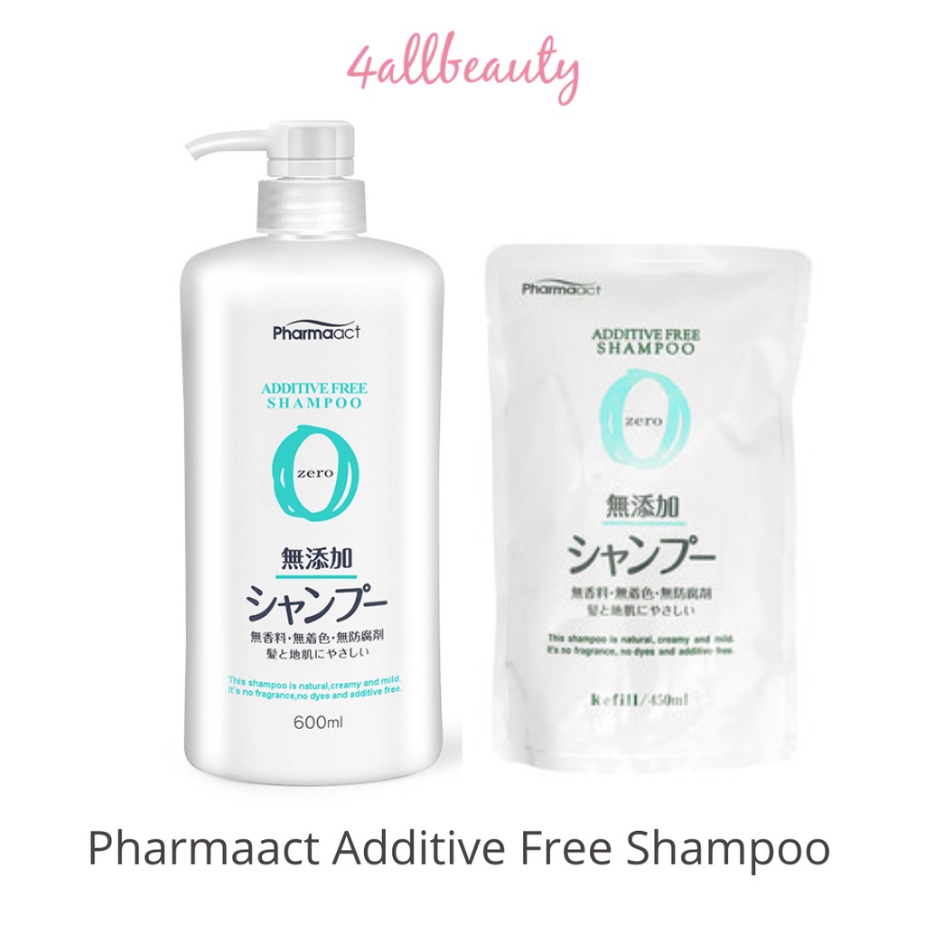 Pharmaact Additive Free Shampoo Bottle 600ML / REFILL 450ML | Shopee ...