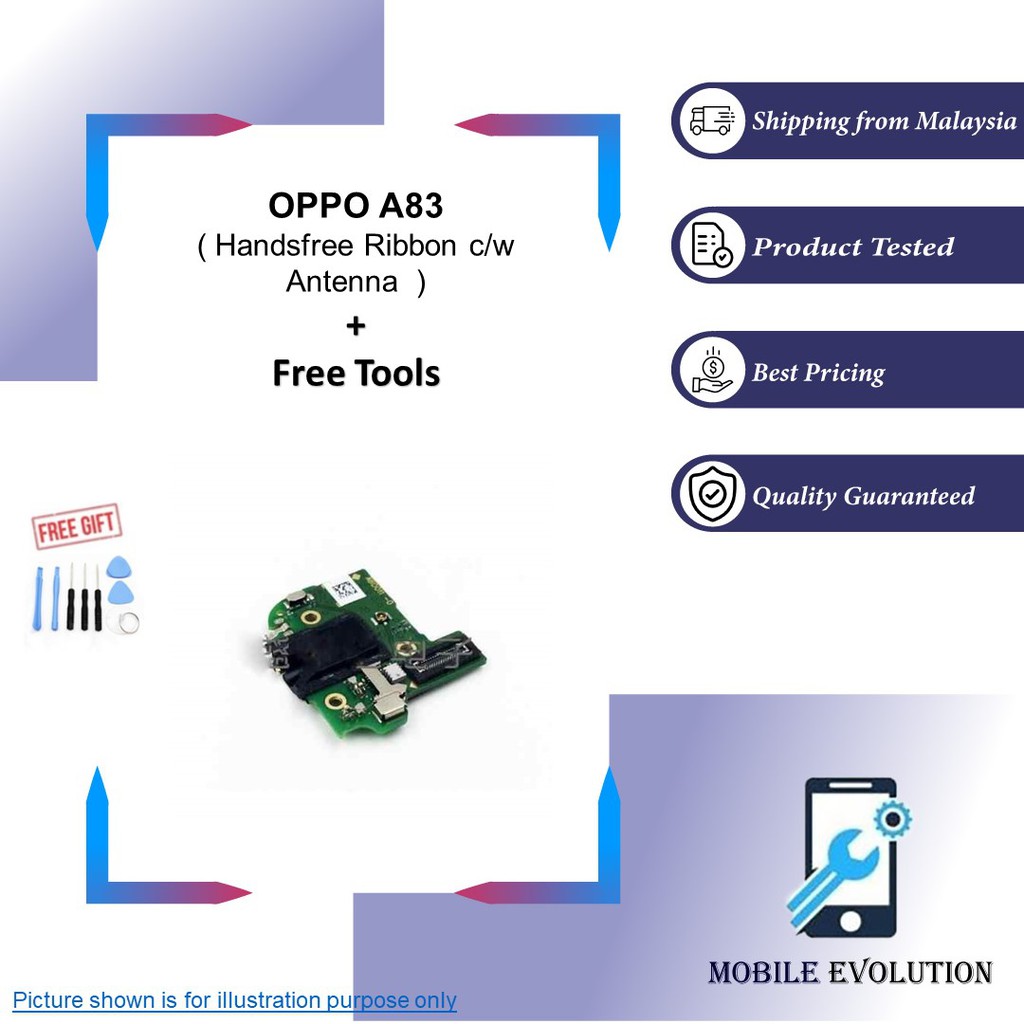OPPO A83 Handsfree Ribbon c/w Antenna New Replacement Part + Free Basic ...
