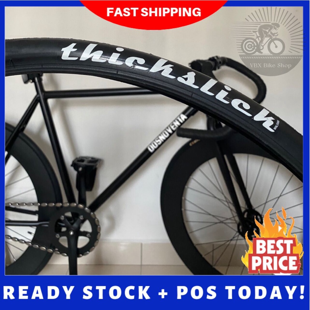 THICKSLICK WTB Tyre Fixed Gear Fixie 700×23C / 25C /28C bald tyre 60TPI ...
