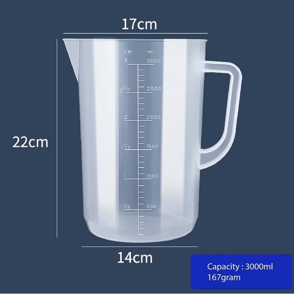 (READY STOCK)Measuring Jug Cup Plastic Transparent Kitchen Baking 100ml 250ml 500ml 1000ml ...